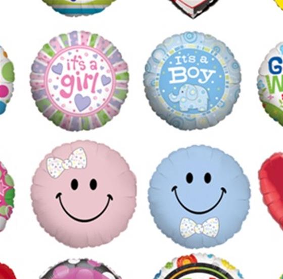 Inflated Mini Foil Balloon on stick